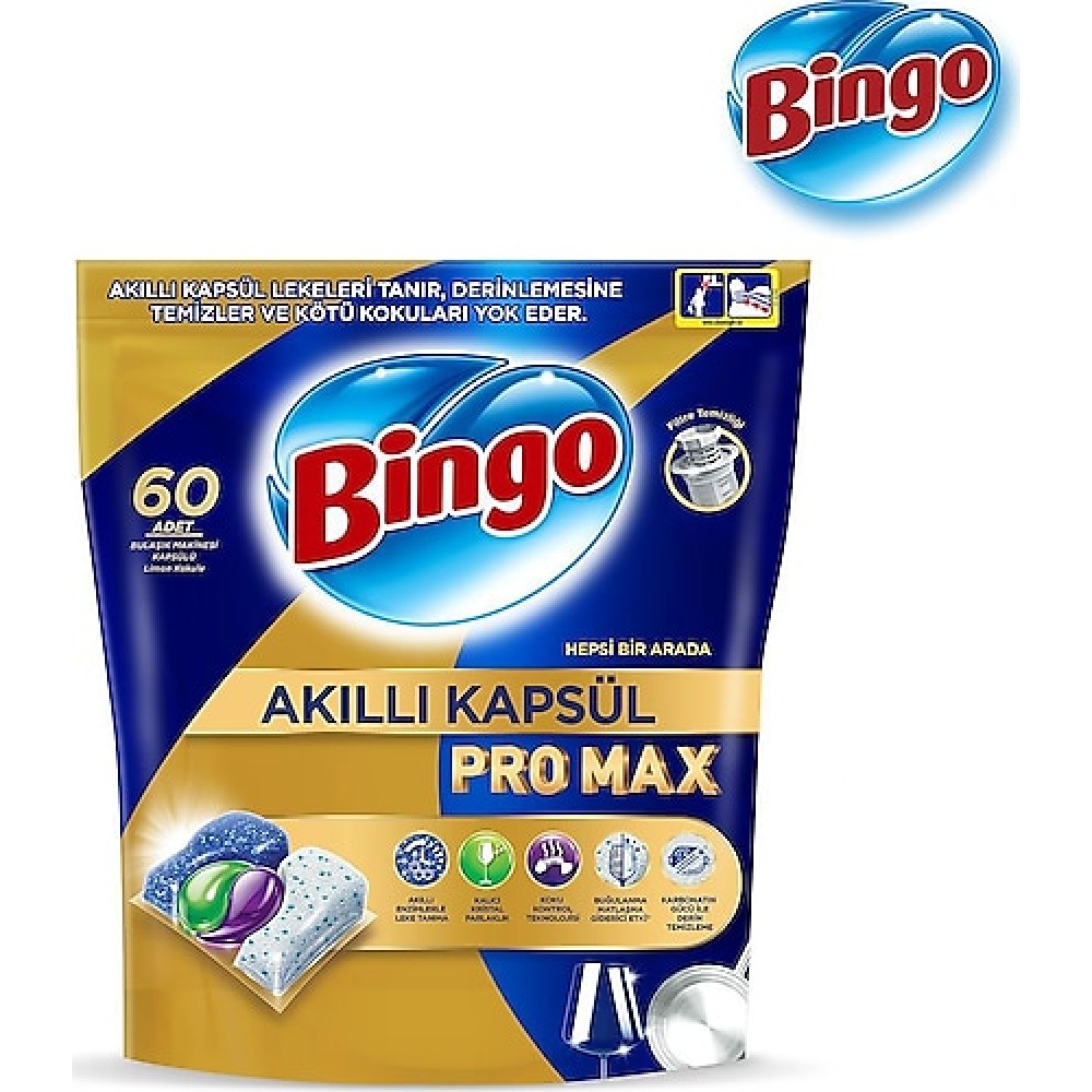 BİNGO AKILLI BULAŞIK MAKİNESİ KAPSÜLÜ PRO MAX 60 ADET - 8690536907861